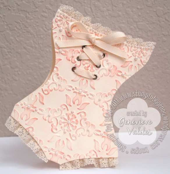 Flirty Valentine Corset Card | Stampin' by Genny's Blog