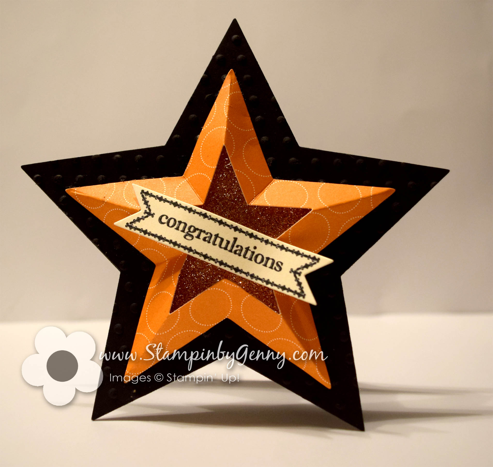 Star Framelits card | Stampin' by Genny's Blog
