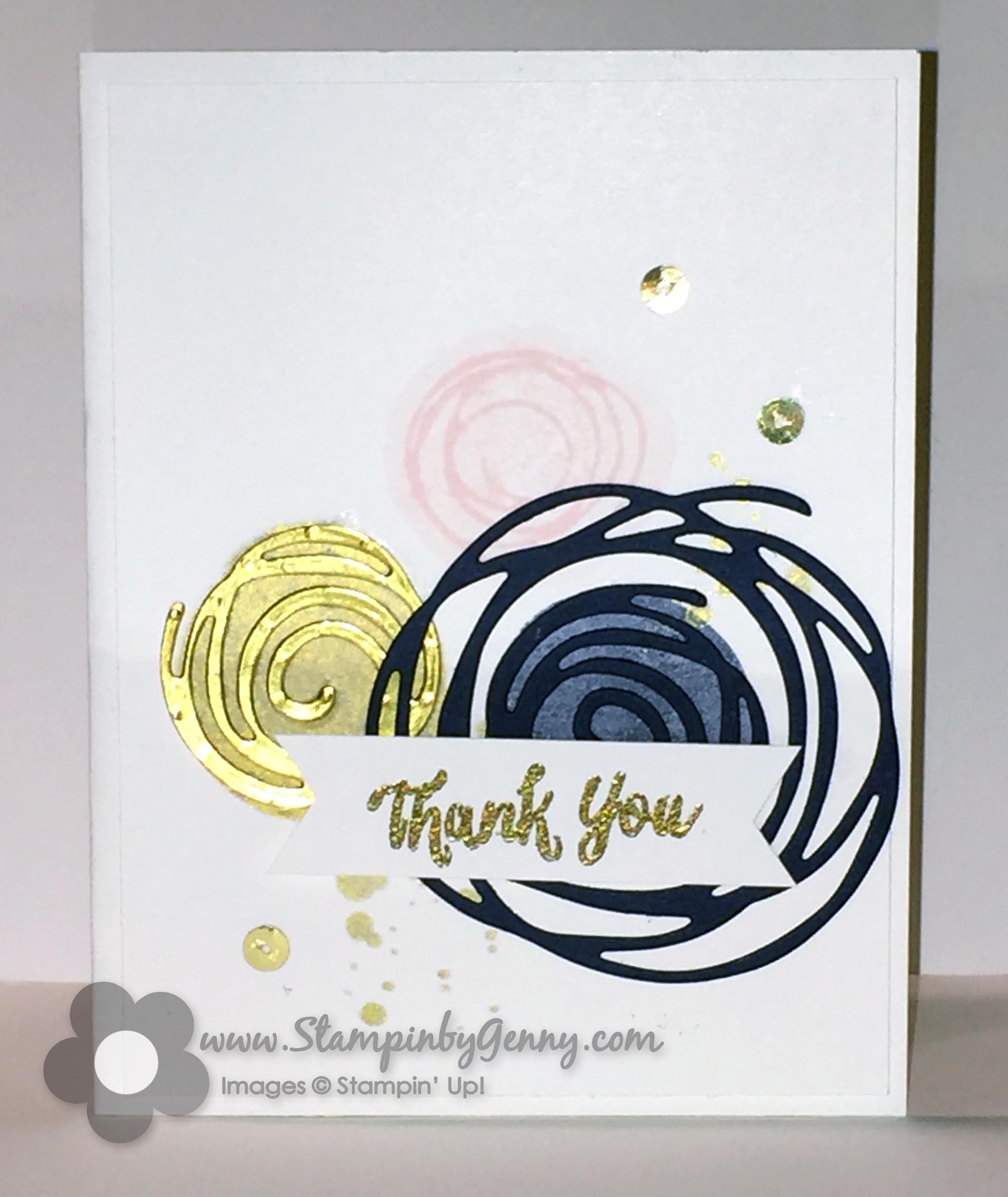 A Swirly Thank You | Stampin' by Genny's Blog